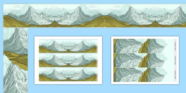 Mountains Display Border