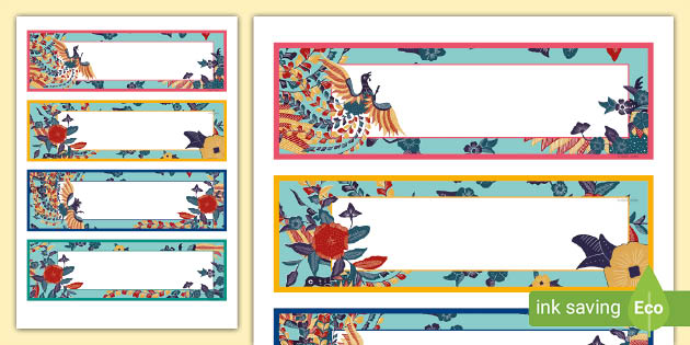 Indonesian Ayam Jantan Table Name Tags (teacher made)