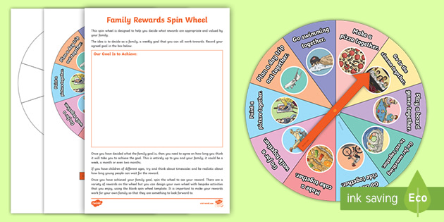 Family Rewards Spin Wheel Activity