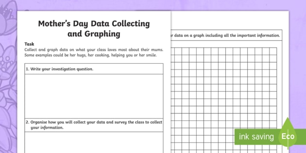 Mother's Day Data Collecting and Graphing Worksheet / Worksheet