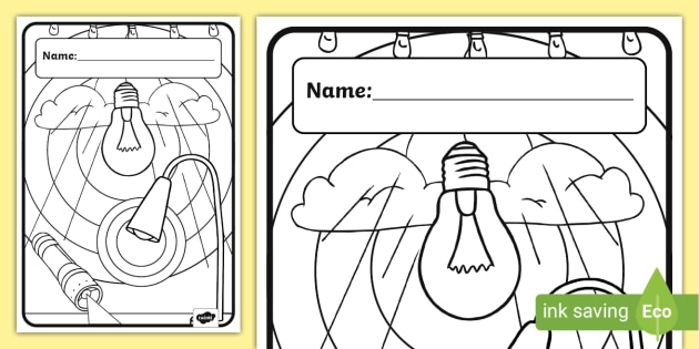 FREE! - Light Colouring Book Cover (teacher made)