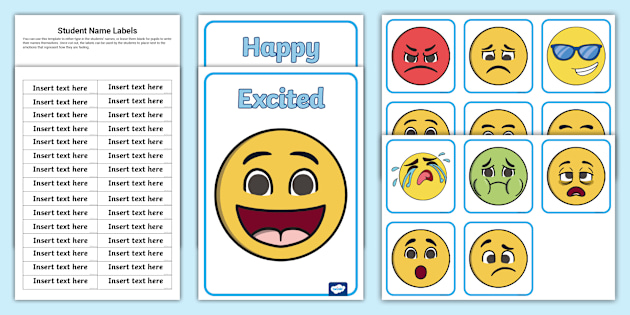 Emoji Feeling Chart Free Printable Feelings Chart | Instant Download