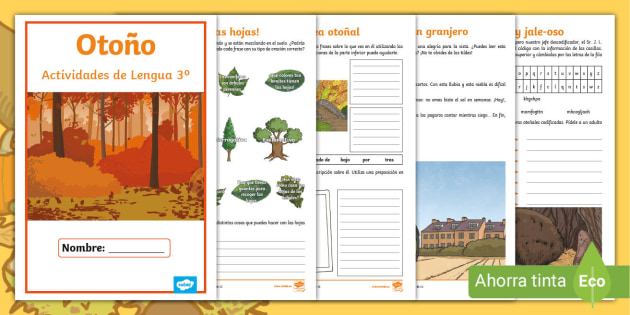 Cuadernillo de otoño: Actividades de Lengua - 3º Primaria