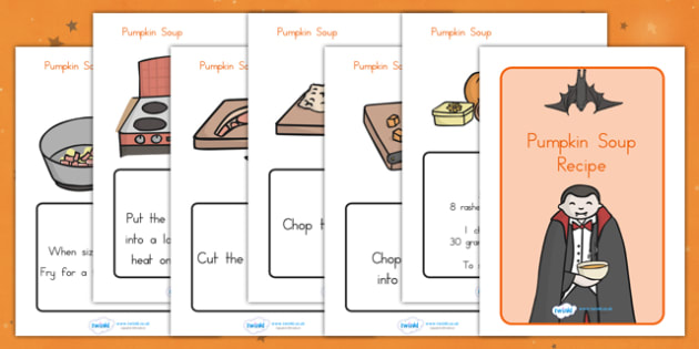 FREE! - Halloween Pumpkin Soup Recipe Sheets (teacher made)