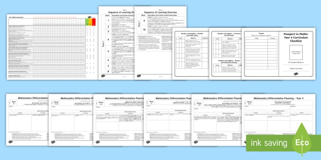 Year 4 Mathematics Planning Differentiated Resource Pack