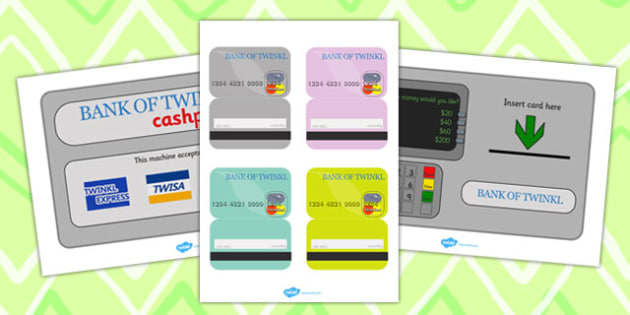 Bank Role Play Cash Machine (teacher made)