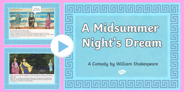 'A Midsummer Night's Dream' Plot Summary - Comprehension