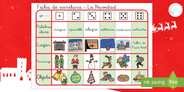 Ficha de escritura: La Navidad (teacher made)