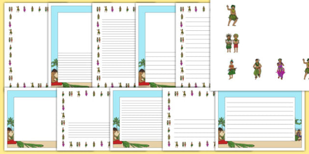 Pacific Islands Themed Page Borders (teacher made)
