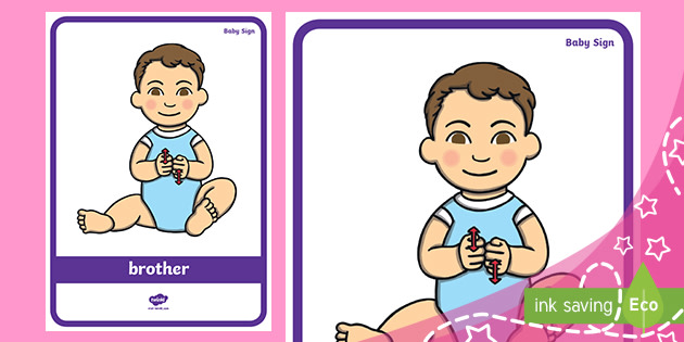 Baby Sign Language Poster (Brother) (Teacher-Made)