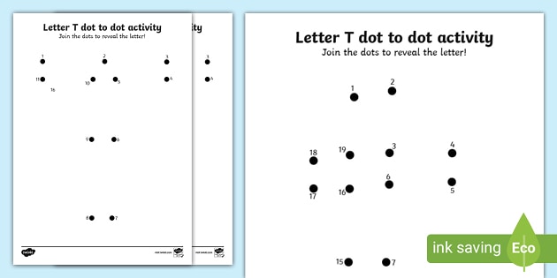 FREE! - Dot to Dot Alphabet T Activity - Template - Twinkl