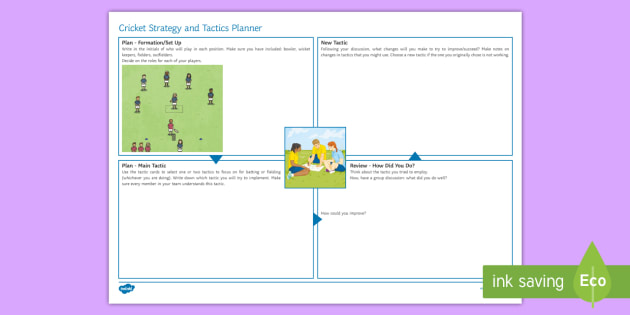 Cricket Strategy Planning Worksheet / Worksheet