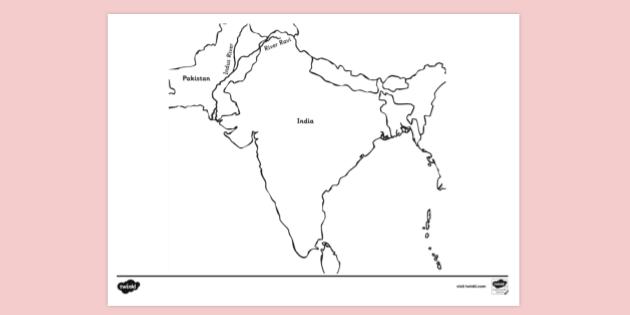 FREE! - India with River Ravi Colouring Sheet (teacher made)