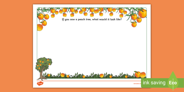 FREE! - Drawing Prompt Peach Tree (teacher made)