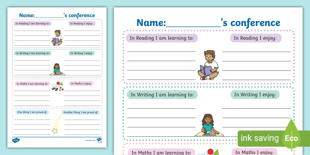 Student-Led Conference Activity Years 0-4 (teacher made)