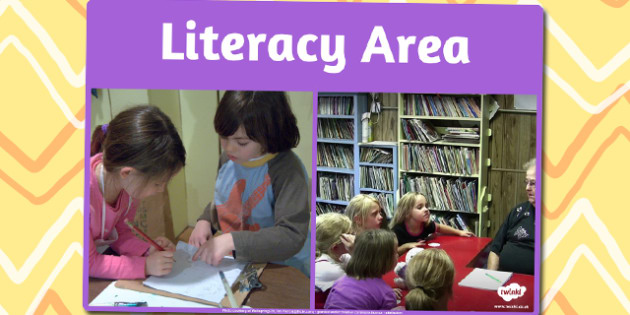 👉 Literacy Area Photo Sign (Teacher-Made)