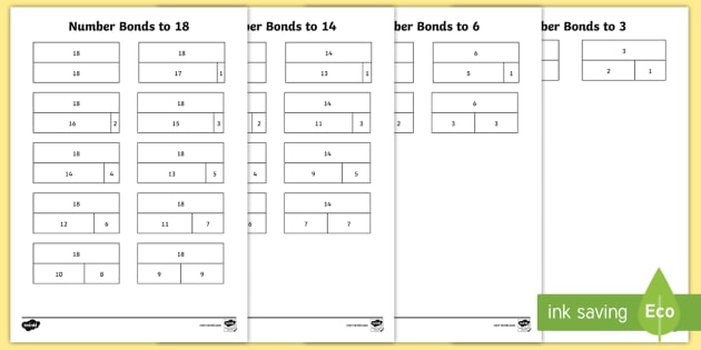 Bonds to 20 Bar Models Activity (teacher made)