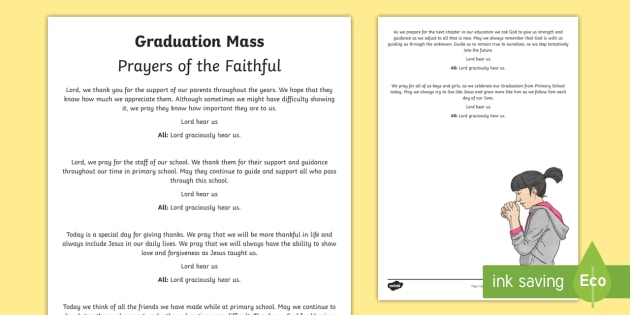 Graduation Mass Prayers of the Faithful Print-Out
