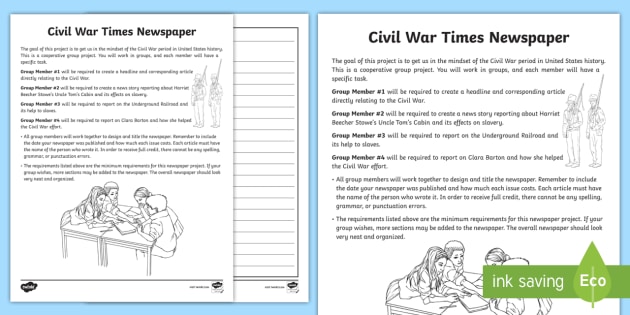 Civil War Newspaper Project