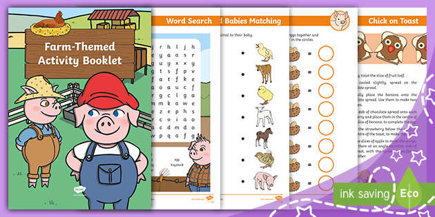Farm-Themed Activity Booklet (teacher made)
