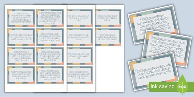 Staff Would You Rather Game (teacher made)