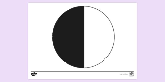 FREE! - First Quarter Moon Colouring | Colouring Sheets