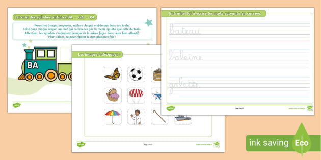 Phonologie - Le train des syllabes initiales BA-GA-PA