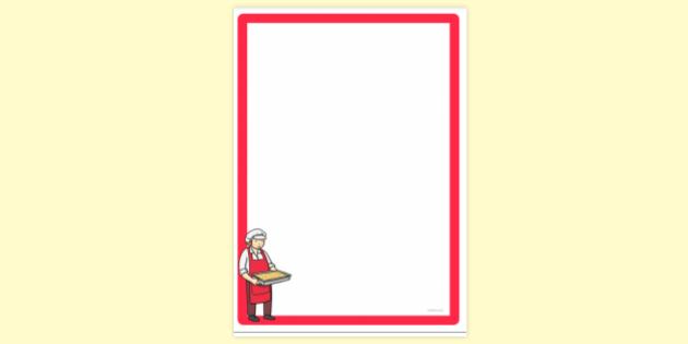 FREE! - Simple Blank Cook Page Border | Page Borders | Twinkl