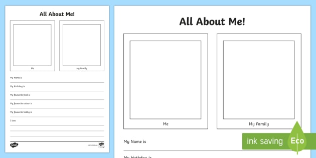 About Me Worksheet Ks3