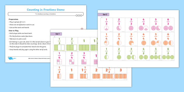 👉 Year 2 Counting in Fractions Maths Game (teacher made)