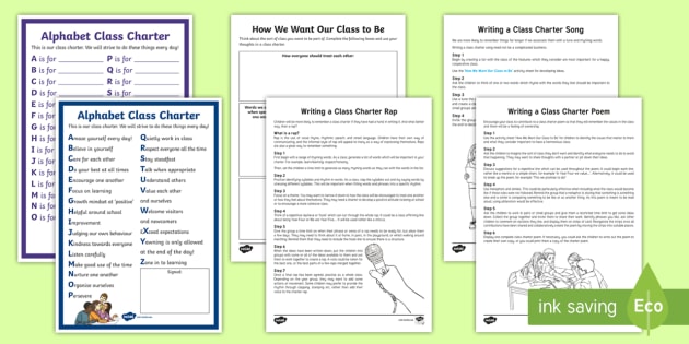 KS2 Writing Our Own Class Charter Resource Pack