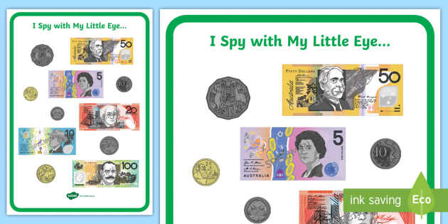 Australian Money I Spy Activity (teacher made)