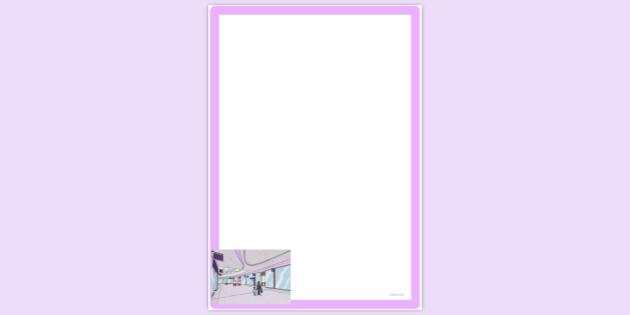 FREE! - Simple Blank Shopping Centre Page Border | Twinkl