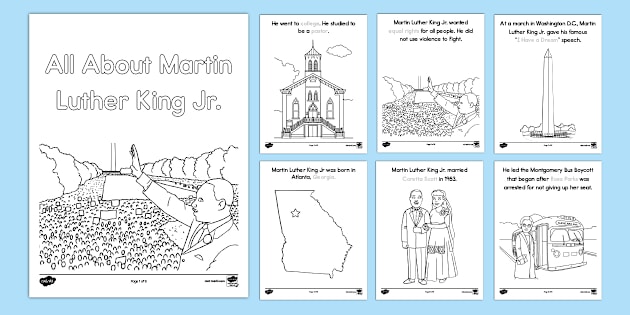 martin luther king jr coloring pages activities