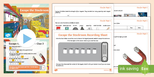 Forces and Magnets Escape the Room Game (teacher made)