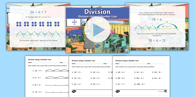 Using a Number Line Differentiated Division Lesson Plan Y3