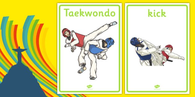 The Olympics Taekwondo Display Posters (teacher made)