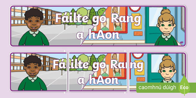 Welcome to First Class Banner Gaeilge (teacher made)