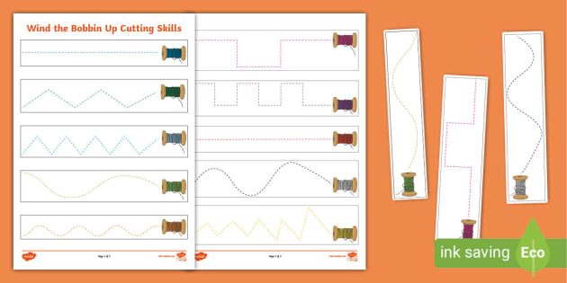 Wind the Bobbin Up Cutting Skills Activity (teacher made)
