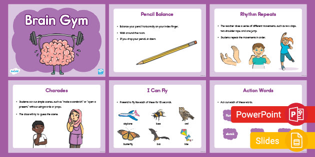 Brain Gym PowerPoint | Movement in the Classroom | K-5