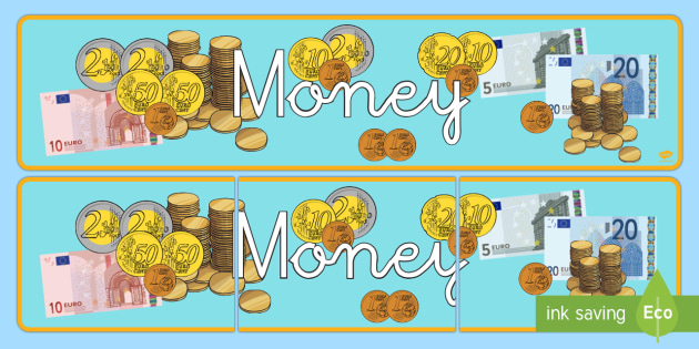 Euros Money Display Banner (teacher made)