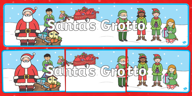 Santa's Grotto Display Banner