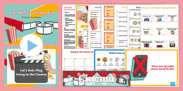 Life Skills Lesson 6- Going to the Cinema Lesson Pack
