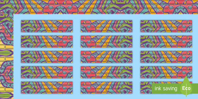 Graffiti-Themed Display Borders (teacher made)