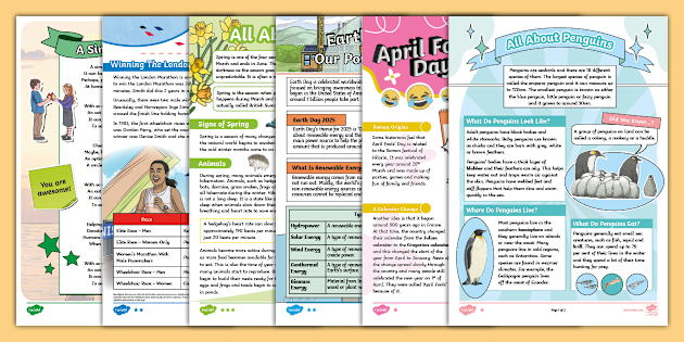 April Reading Comprehensions | twinkl.com.au