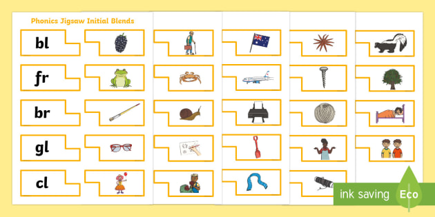 Phonics Jigsaw Phase 4 Initial Blends Teacher Made