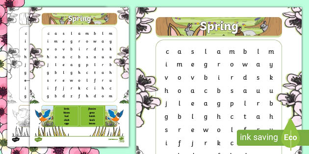 Word Search Spring