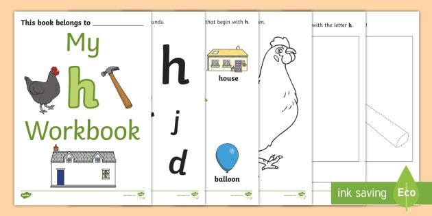 My Workbook h lowercase (teacher made)