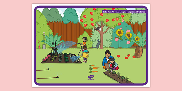 👉 Talk About Length, Height and Distance Maths Poster