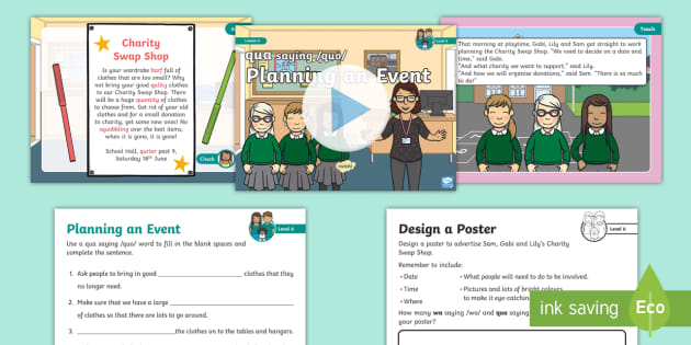 'qua' saying /quo/ Lesson Plan - Level / Phase 6 Week 26 Lesson 2 Twinkl